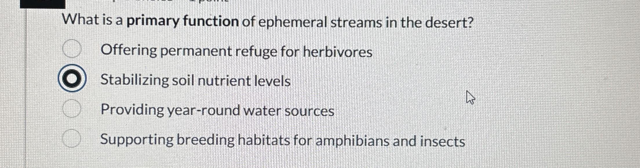 What is a primary function of ephemeral streams in | Chegg.com