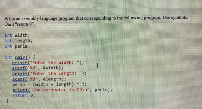 Solved Write an assembly language program that corresponding | Chegg.com