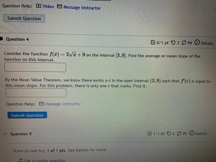 Solved Consider the function f(x)=2x+9 on the interval | Chegg.com