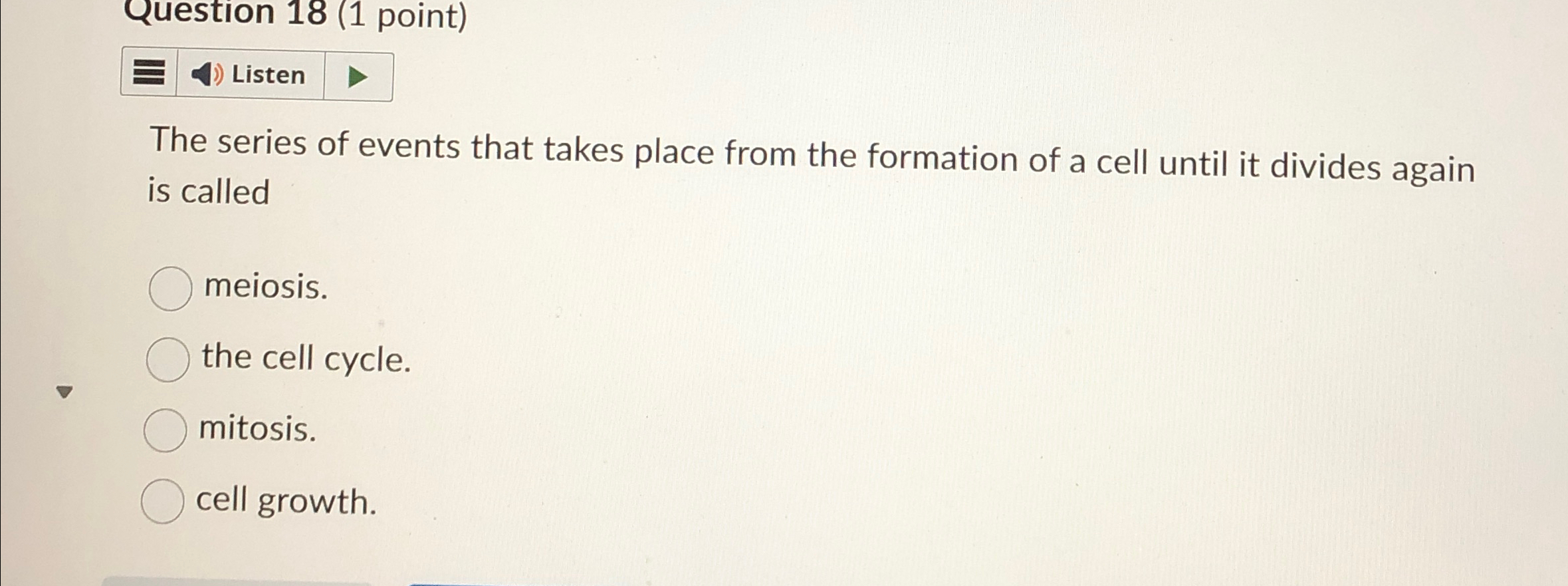 Solved Question 18 (1 point)ListenThe series of events that | Chegg.com Solved Question 18 (1 point)ListenThe series of events that | Chegg.com