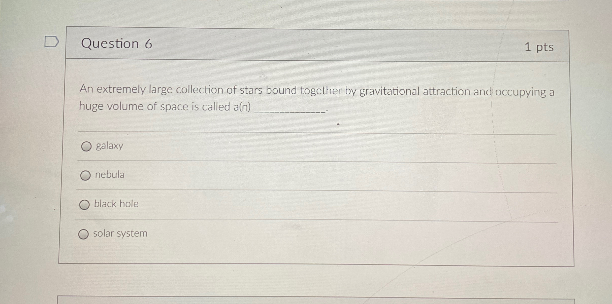 Solved Question 61 ﻿ptsAn extremely large collection of | Chegg.com