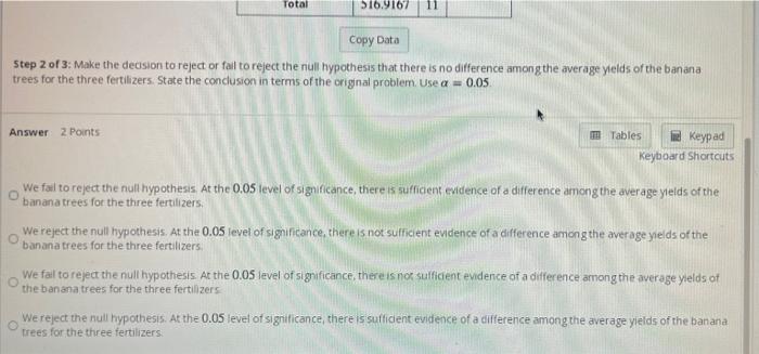 Solved ANOVA Source of Variation SS df MS Rows 104.2500 3 | Chegg.com