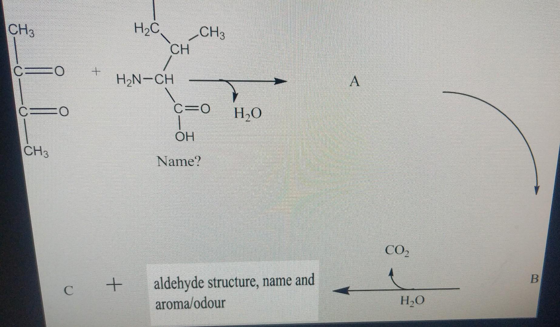 Name? C + aldehyde structure, name and aroma/odour | Chegg.com