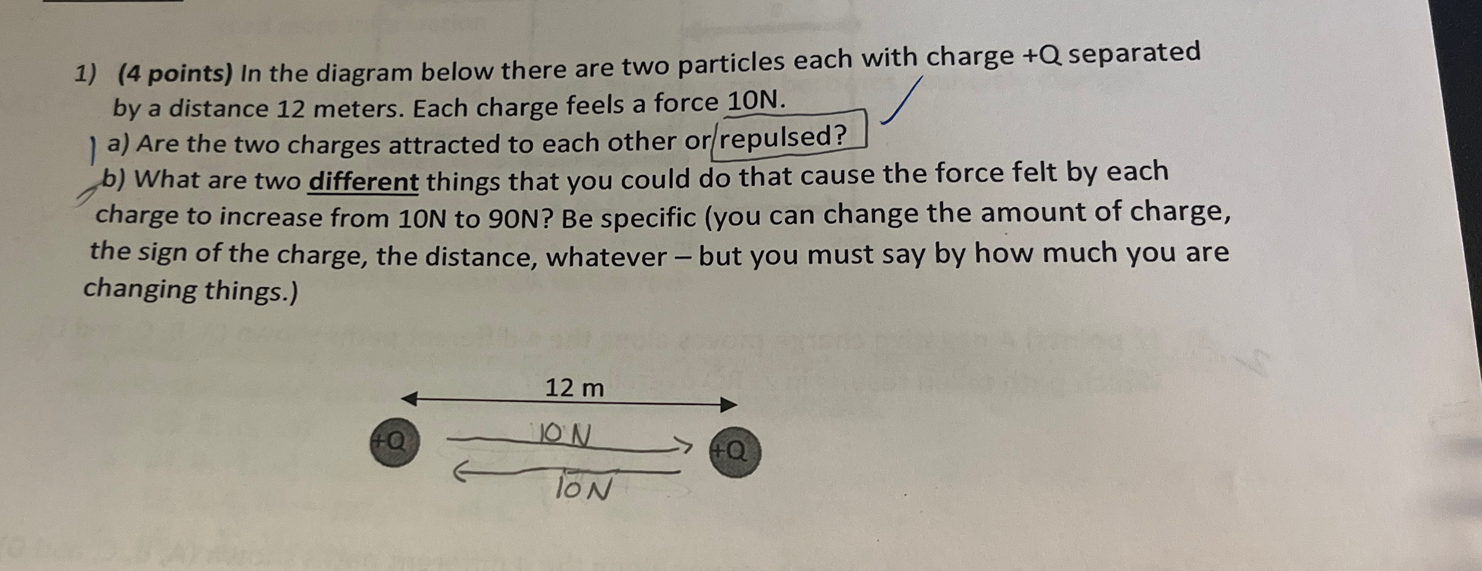 Solved (4 ﻿points) ﻿In the diagram below there are two | Chegg.com
