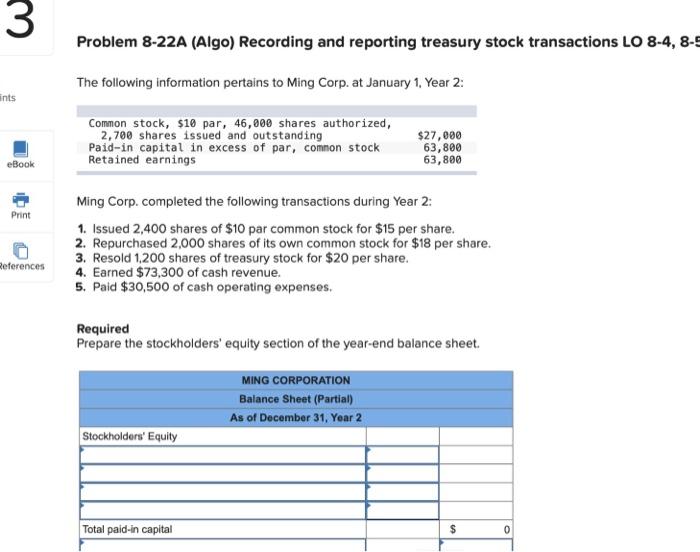 Solved 4 Problem 8-23A (Algo) Recording and reporting stock | Chegg.com