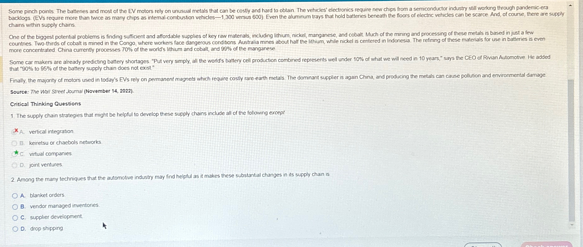 Solved chains within supply chains. more concentrated. China | Chegg.com