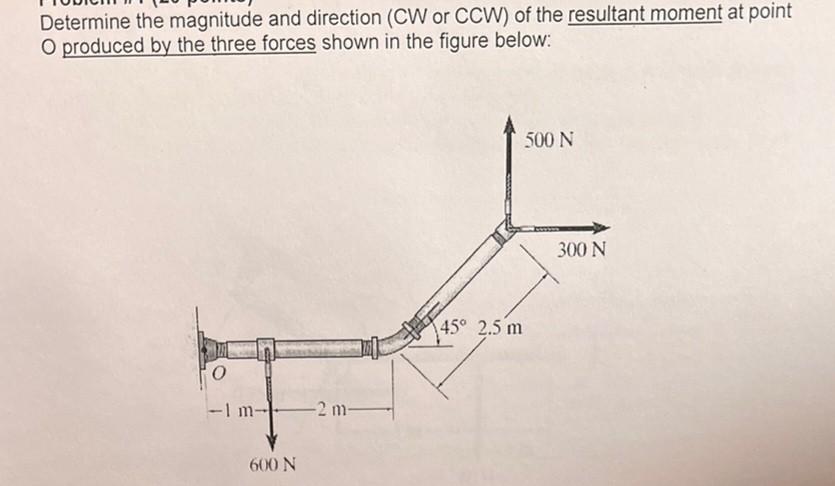 Solved Determine the magnitude and direction (CW or CCW ) of | Chegg.com