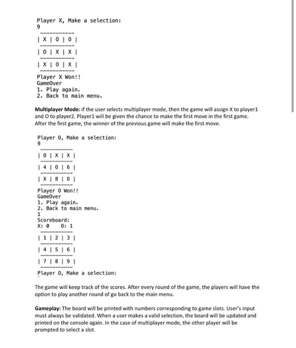 Solved Implement a Tic Tac Toe game that has both | Chegg.com