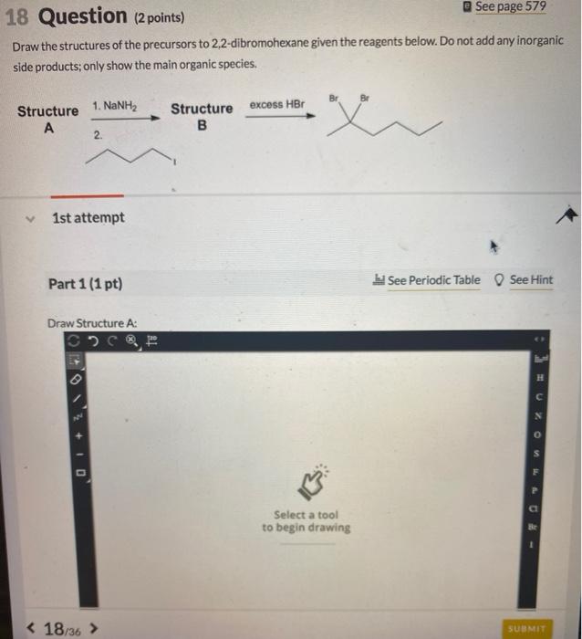 Solved 18 Question (2 points) See page 579 Draw the | Chegg.com