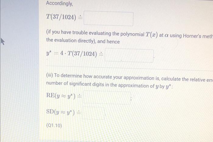 Solved (Taylor Polynomials). All numerical answers should be | Chegg.com
