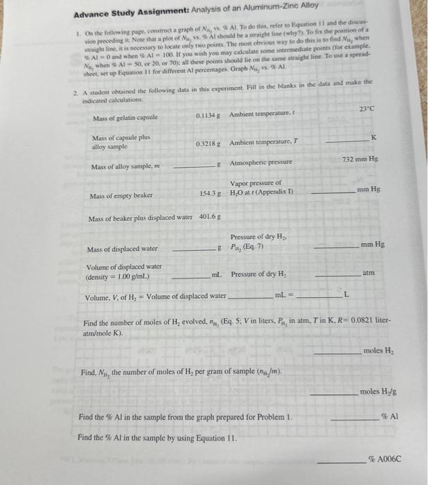 Solved Advance Study Assignment: Analysis of an | Chegg.com