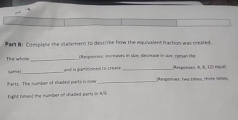 Solved Part B: Complete the statement to describe how the | Chegg.com