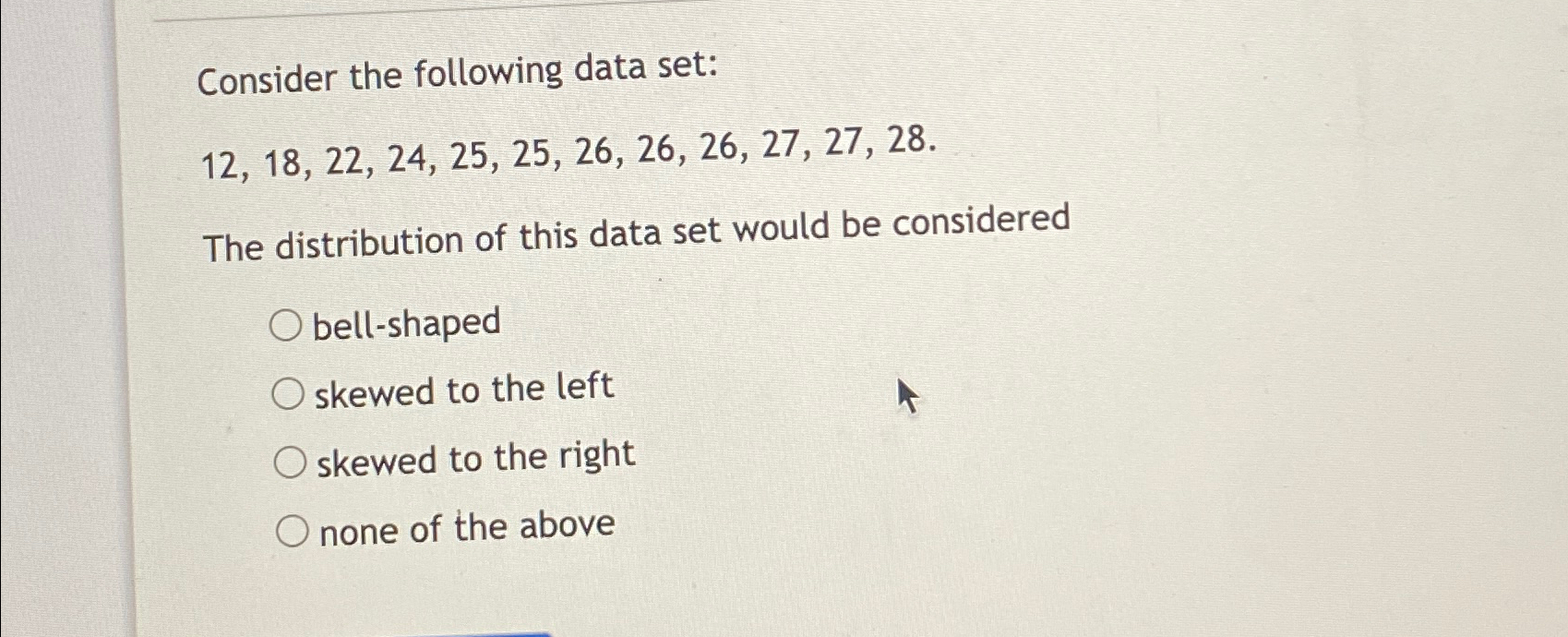 Consider the following data | Chegg.com