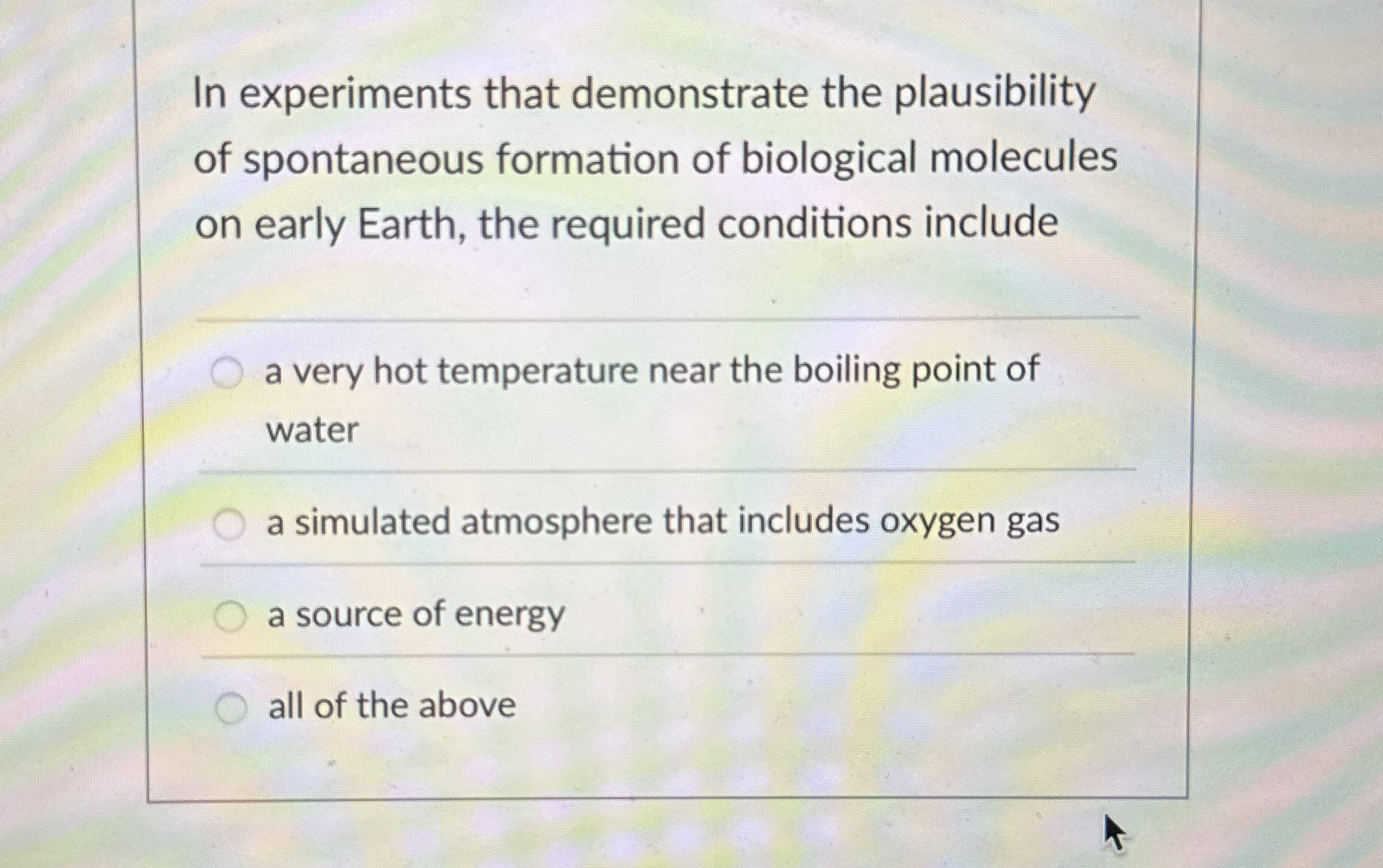 Solved In experiments that demonstrate the plausibility of | Chegg.com