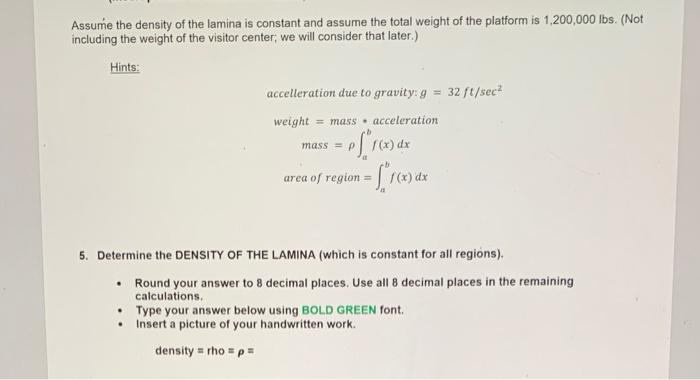 Solved Assume the density of the lamina is constant and | Chegg.com