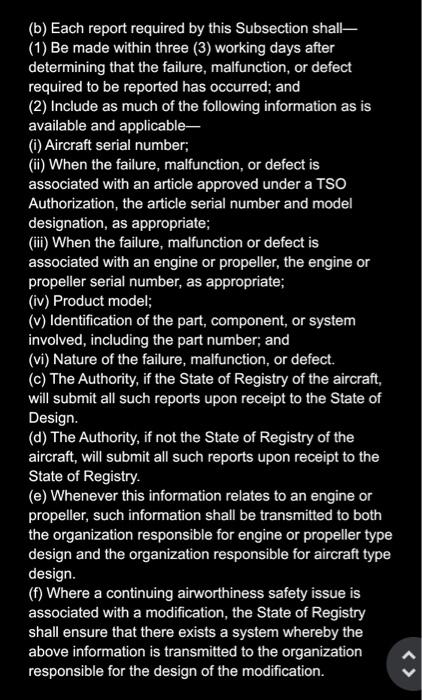 5.5.1.4 REPORTING OF FAILURES, MALFUNCTIONS, AND | Chegg.com