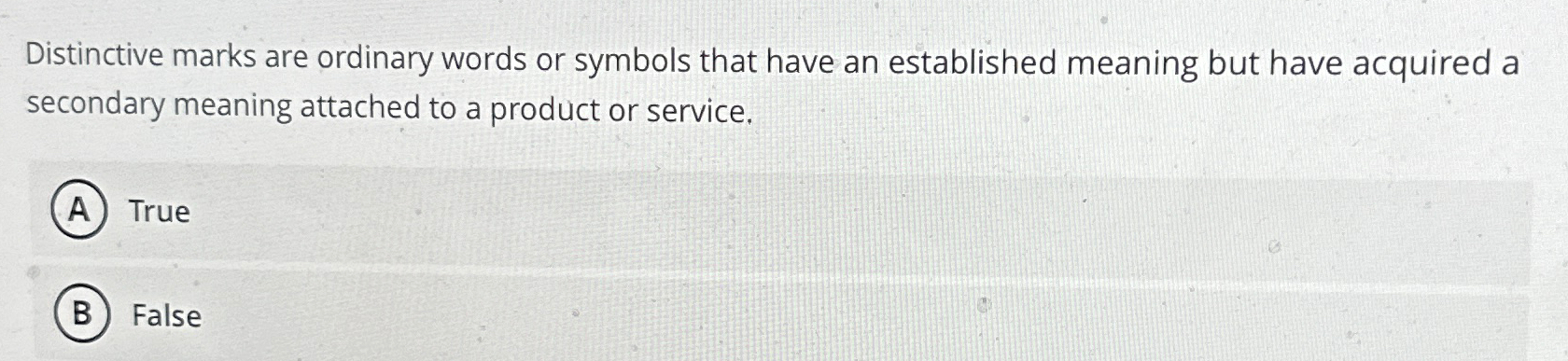 Solved Distinctive marks are ordinary words or symbols that | Chegg.com