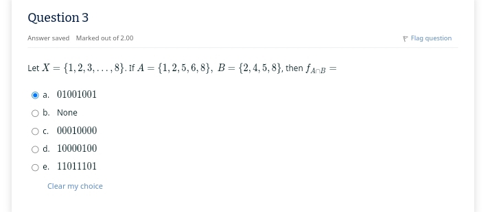 Solved Question 3Answer saved Marked out of 2.00Flag | Chegg.com