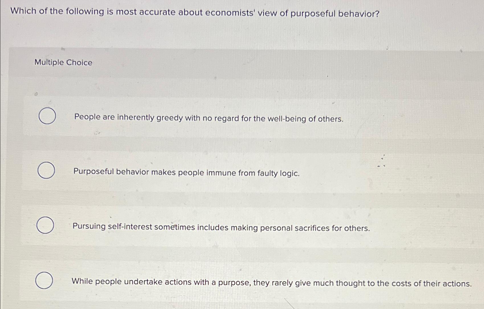 Solved Which of the following is most accurate about | Chegg.com