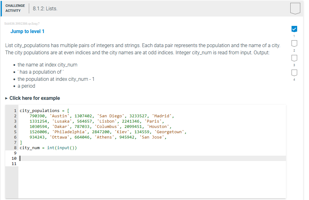 Solved Jump to level 1 ﻿PYTHON PleaseList city_populations | Chegg.com