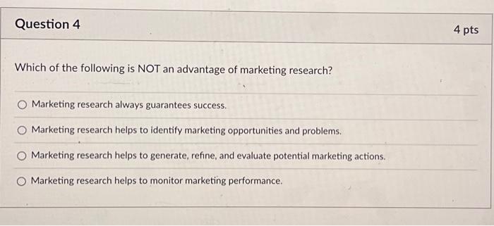 Solved Question 4 Which of the following is NOT an advantage | Chegg.com