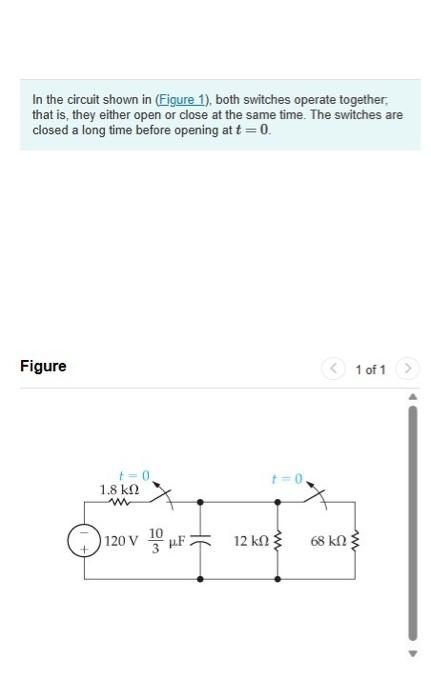 Solved In the circuit shown in , both switches operate | Chegg.com