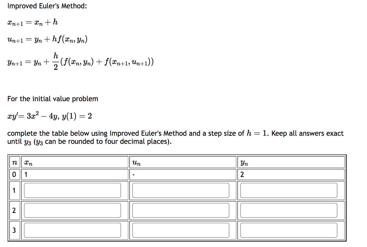 Solved Improved Euler's | Chegg.com