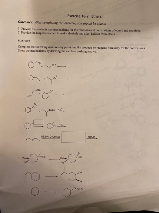 Solved Exercise 18-1: Ethers Outcomes: After completing this | Chegg.com