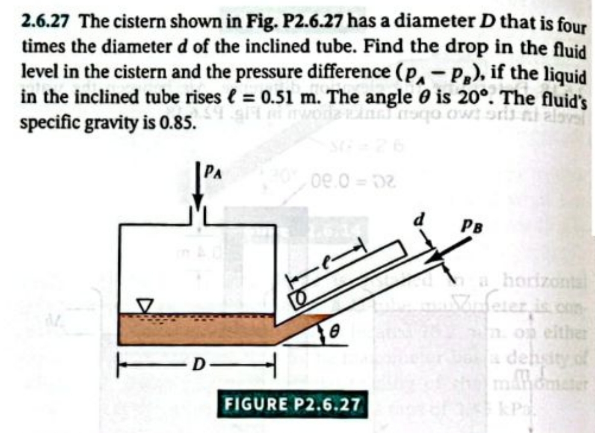 Solved 2.6.27 ﻿The cistern shown in Fig. P2.6.27 ﻿has a | Chegg.com
