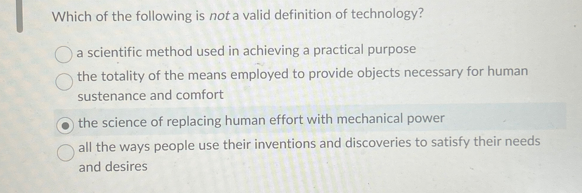 Solved Which of the following is not a valid definition of | Chegg.com