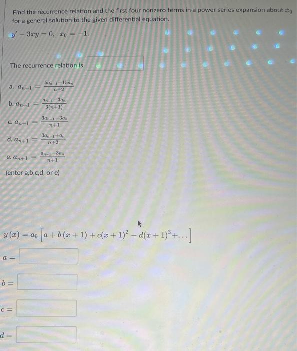 Solved Find the recurrence relation and the first four | Chegg.com