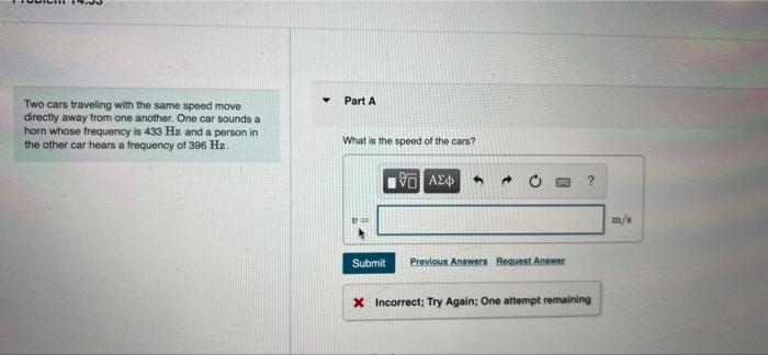 Solved Two cars traveling with the same speed move directly | Chegg.com
