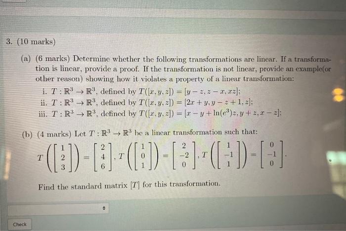 Solved (a) (6 marks) Determine whether the following | Chegg.com