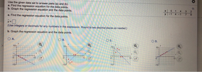 Solved Use the given data set to answer parts (a) and (b). | Chegg.com