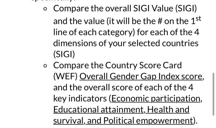 - Compare the overall SIGI Value (SIGI) and the value | Chegg.com