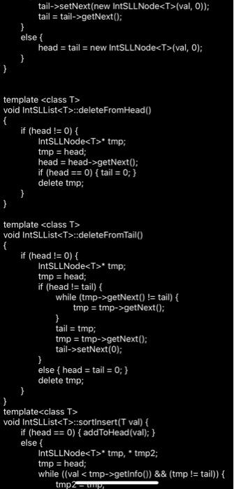 IntSLLNode.h #include using namespace std; Class | Chegg.com
