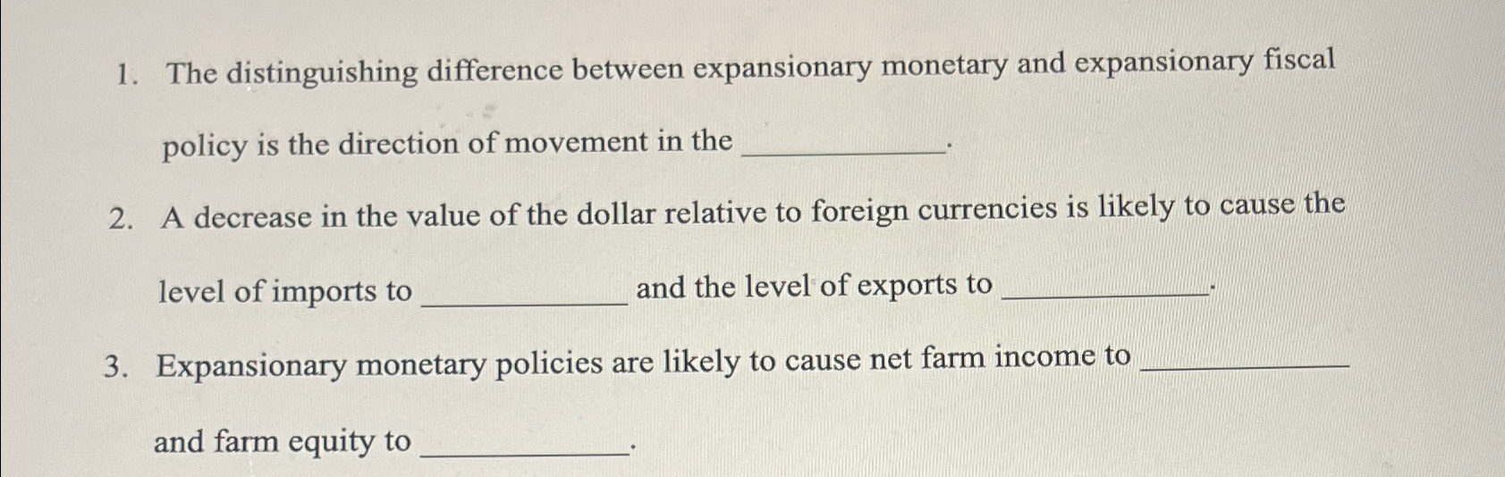 Solved The distinguishing difference between expansionary | Chegg.com