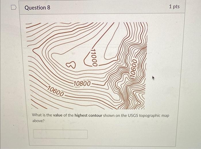 Solved Question 8 What is the value of the highest contour | Chegg.com