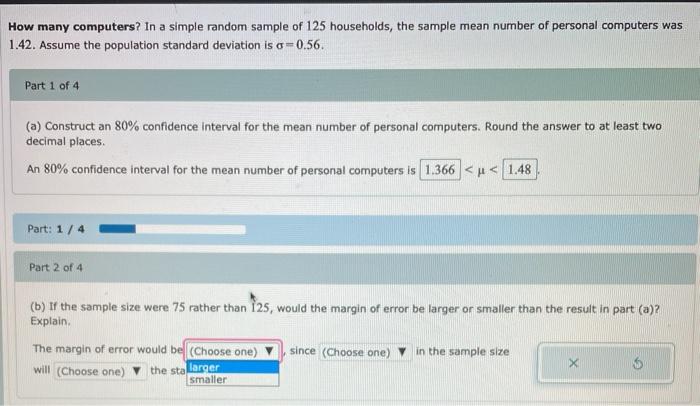 Solved How many computers? In a simple random sample of 125 | Chegg.com