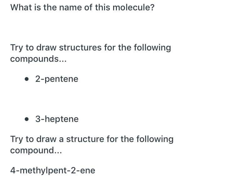 Solved Name the following compounds: a: a H2C=CH-CH2-CH2-CH3 | Chegg.com