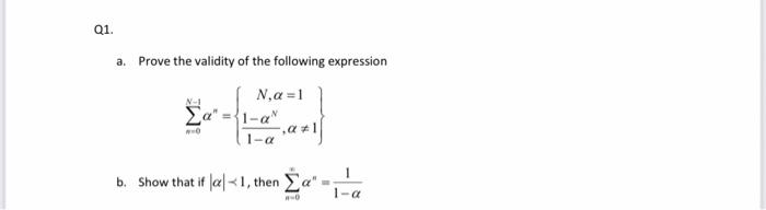 Solved a. Prove the validity of the following expression | Chegg.com
