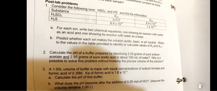 Solved Vand the wurements compare 110 ch sample? Post-lab | Chegg.com