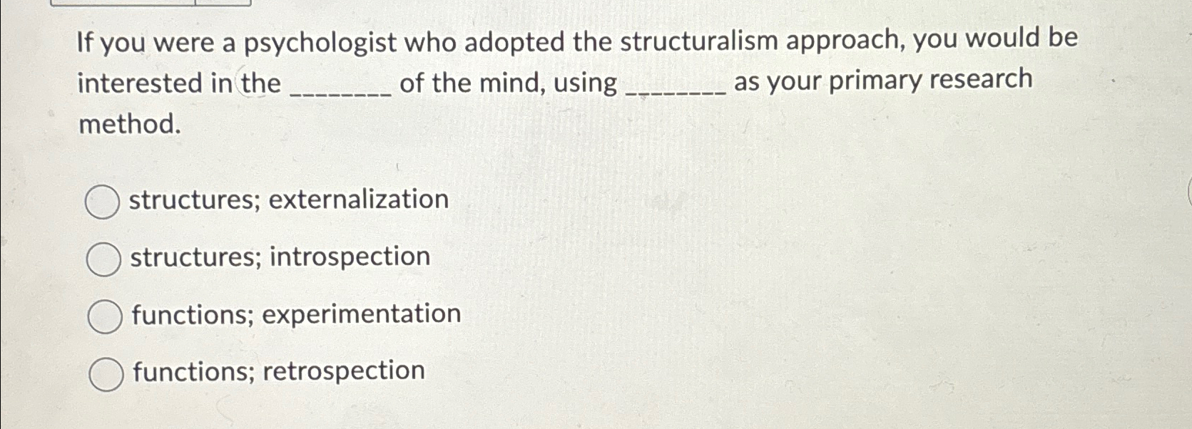 Solved If you were a psychologist who adopted the | Chegg.com