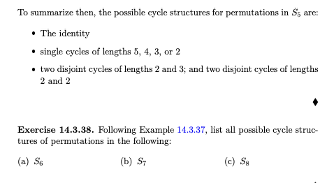 Solved To summarize then, the possible cycle structures for | Chegg.com