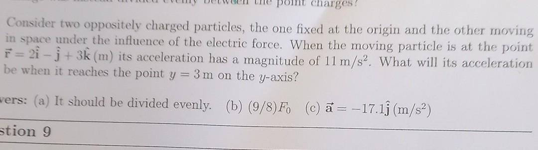 Solved Consider two oppositely charged particles, the one | Chegg.com