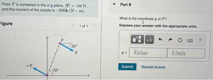 Solved Point P is contained in the x−y plane, ∣F∣=109 N, and | Chegg.com