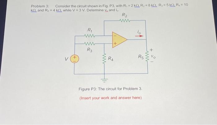 Solved Problem 3: Consider the circuit shown in Fig. P3, | Chegg.com