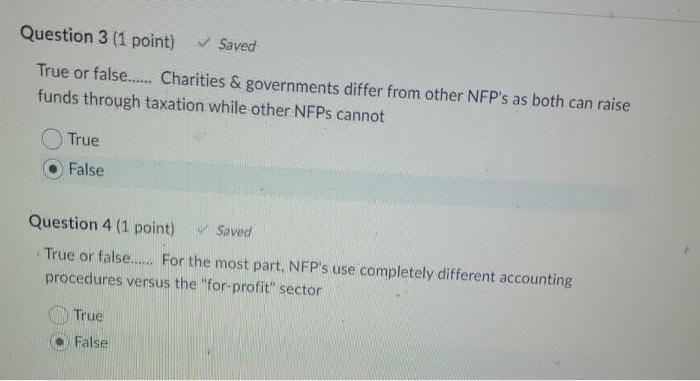 Solved A characteristic of NFPs that separate them from the | Chegg.com