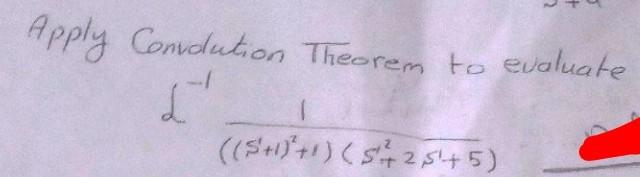 Solved Apply Convolution Theorem To Evaluate
