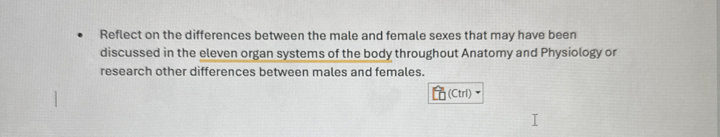 Reflect on the differences between the male and | Chegg.com